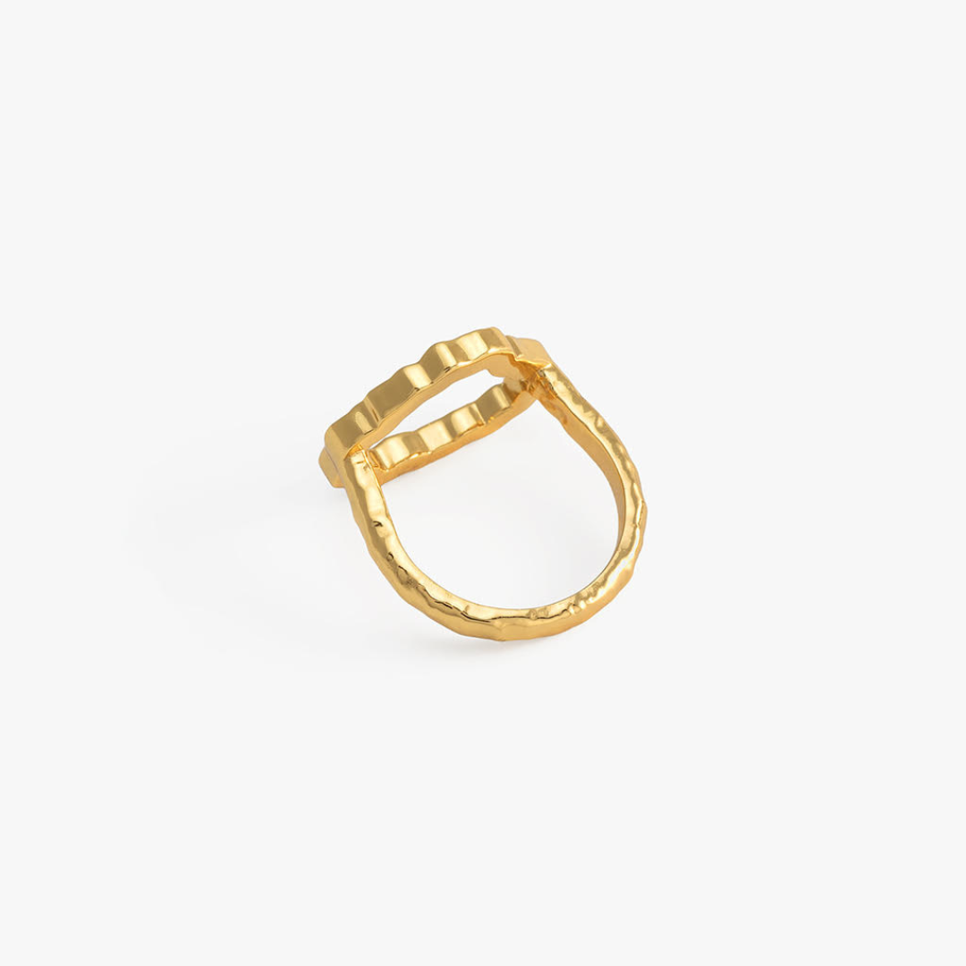 Wagener Terrace Gold Plated Ring | Signature Silhouette | Burr Collection