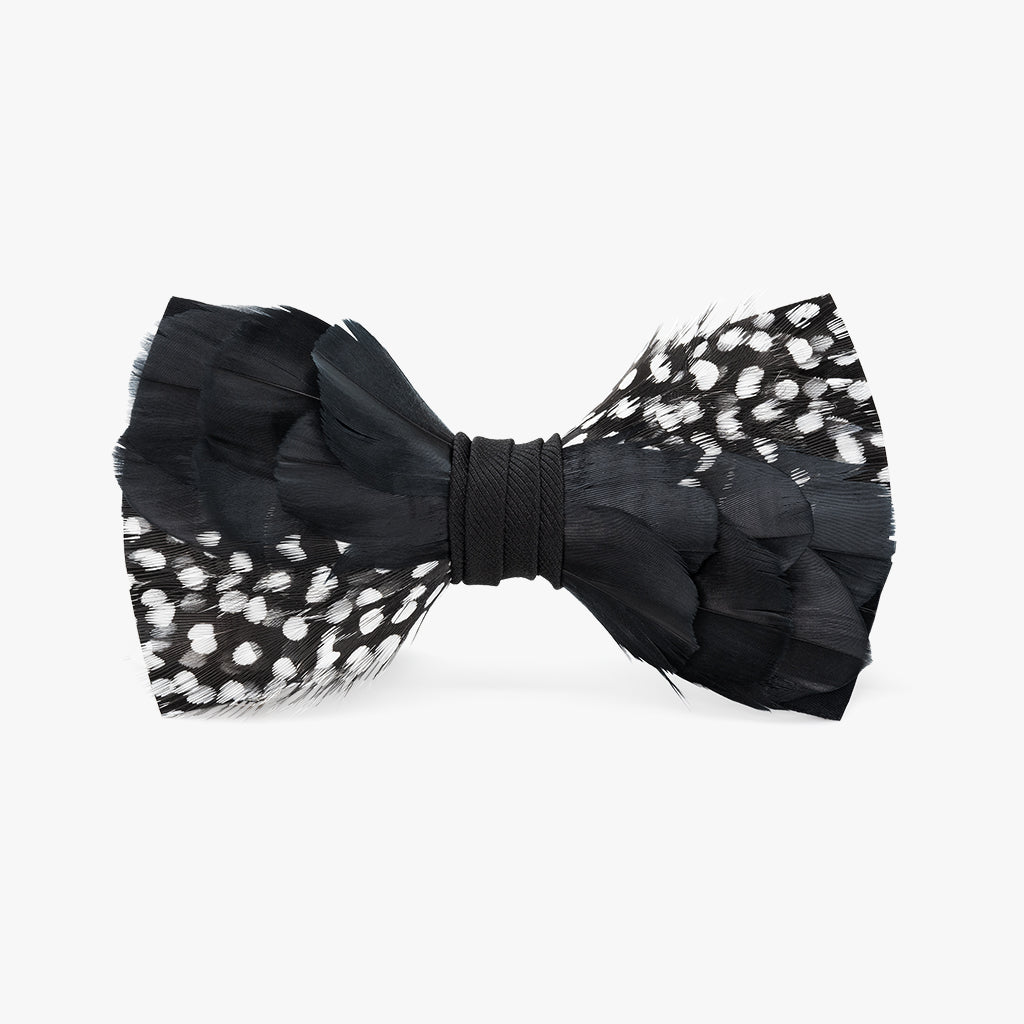 Bisbee Asymmetric Black & White Dot Bow Tie | Brackish