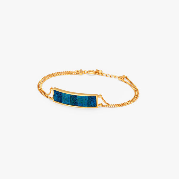 Women's Bar Bracelets | Gold Chain Bar Bracelets with Feathers