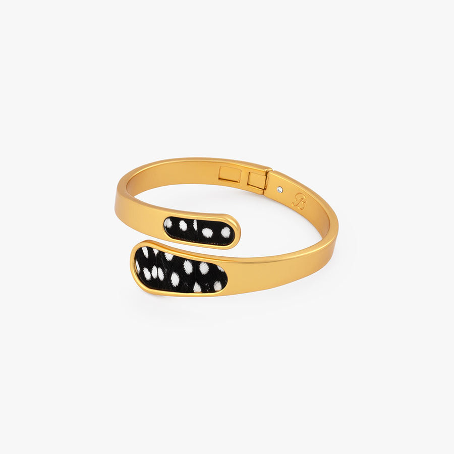 Victoria Bezel Hinge Cuff | Guinea Feathers | Handcrafted Luxury