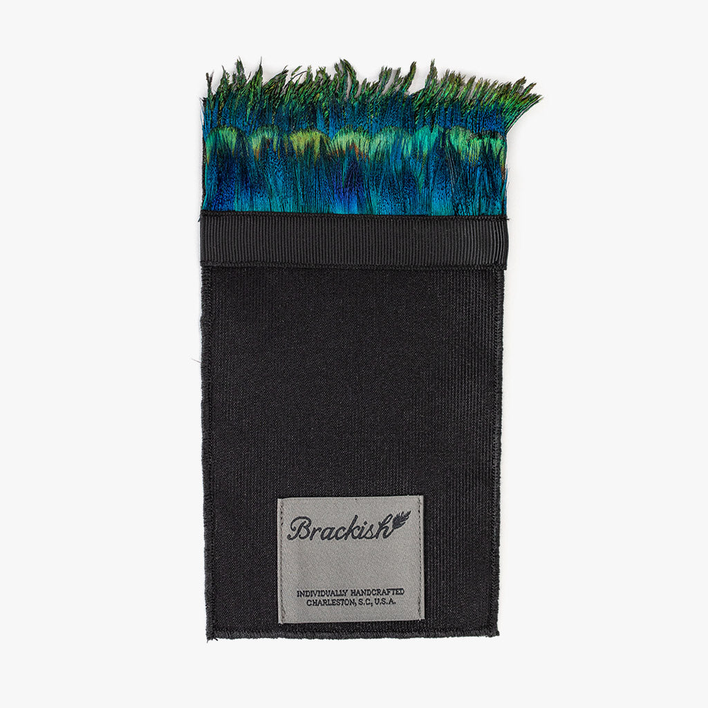 Meridian Peacock Pocket Square - Turquoise, Royal, & Lime
