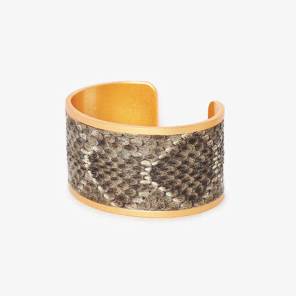 Wide Gold Cuff Bracelets with Inlaid Feathers | Statement Cuffs ...